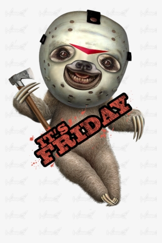 It Is Friday Sloth - T-shirt - Free Transparent PNG Download - PNGkey