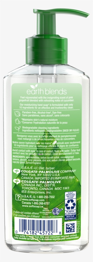 Softsoap Earth Blends Liquid Hand Soap, Pink Grapefruit - Spanish ...