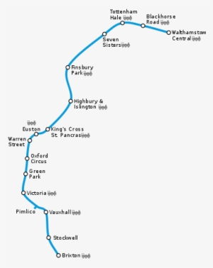 Geographically Accurate Map Of The Victoria Line - London Victoria ...