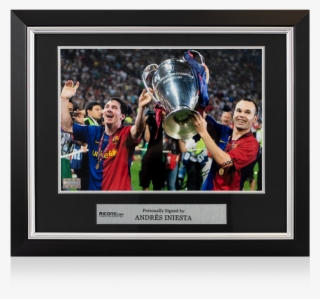 Pre-framed Andres Iniesta Signed Barcelona Photo - Icons Official Uefa ...
