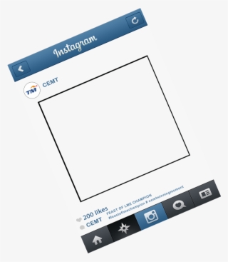 Editable Blue Instagram Photo Prop Frame, Blue Photo - Transparent ...