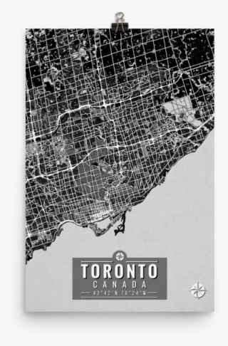Toronto Canada Map With Coordinates - Graphic Design - Free Transparent ...