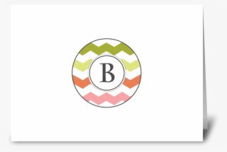 Chevron Monogram "b" Greeting Card - Circle - Free Transparent PNG ...