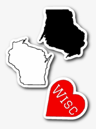 Wisconsin In My Heart Stickers - Wisconsin - Free Transparent PNG ...