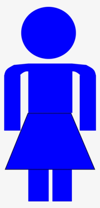 Blue Stick Figure Lady Clip Art At Clker - Female Stick Figure Blue ...