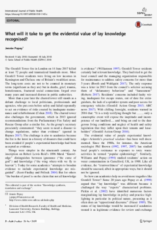 The Evidential Value Of Lay Knowledge - "vapid; Sense And Reason..., On Page 72, Thirty-third ...