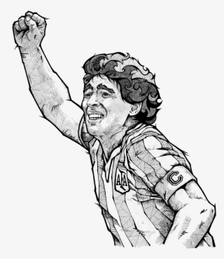 Maradona Drawing Png - Free Transparent PNG Download - PNGkey