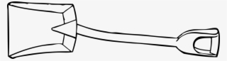 Colouring Pages Snow Shovel Coloring Book Tool - Spade Black And White ...