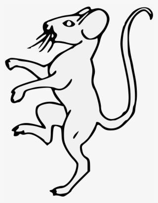 Mouse Rampant - Line Art - Free Transparent PNG Download - PNGkey