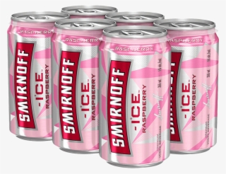 Smirnoff Ice Raspberry - Smirnoff Ice 6 Pack Can - Free Transparent PNG ...