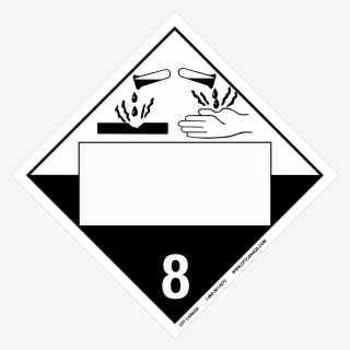 Class 8 Tdg International Placard With Blank Un Box - Class 8 Placard ...