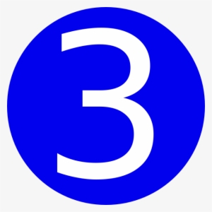 Blue Number 3 Clip Art - Free Transparent PNG Download - PNGkey