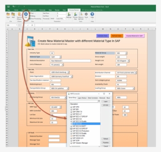 Sap Material Master Form In Excel - Distribution Chain Status Material ...
