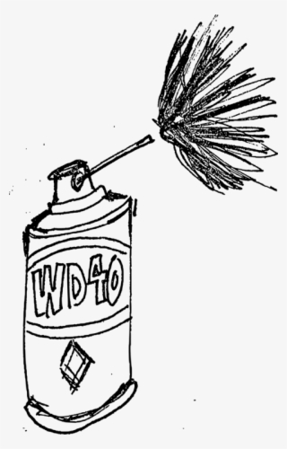 Printed T Shirt Wd 40 Aerosol Spray Line Art - Wd40 Clipart - Free ...