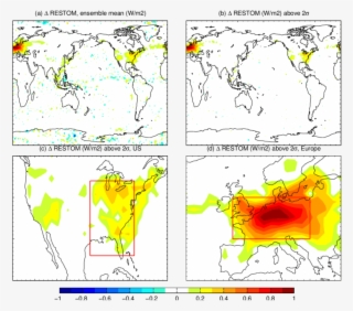Radiative Forcing Due To Contrail Cirrus - World Map - Free Transparent ...