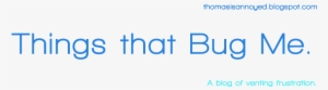 Things That Bug Me - Electric Blue - Free Transparent PNG Download - PNGkey