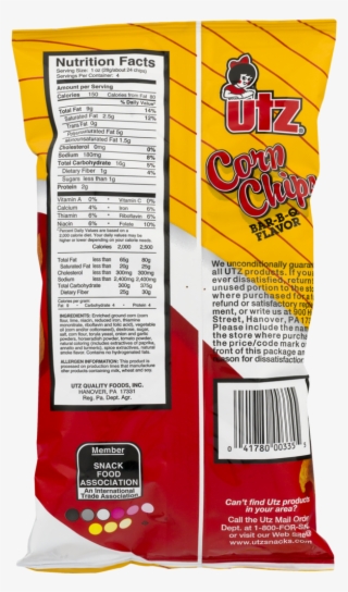 Utz Corn Chips, Bbq - Corn Chip - Free Transparent PNG Download - PNGkey