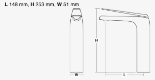 Avid Tall Single-lever Monobloc Basin Mixer - Free Transparent PNG ...