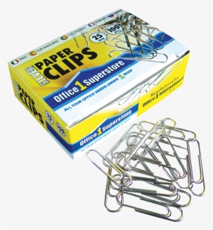 O1s Silver Paper Clips 25mm, 100pcs/paper Box - Paper Clip Box Png ...