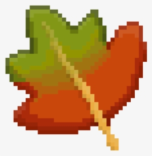 Autumn Leaf Pixel Art - Free Transparent PNG Download - PNGkey