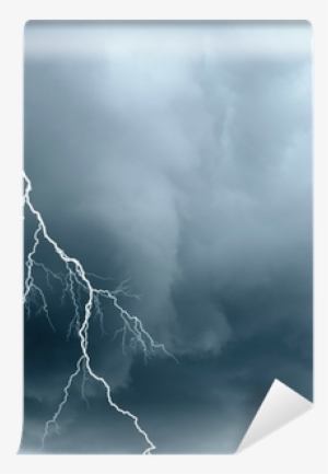 Stormy Sky With Lightning And Black Clouds Wall Mural - Lightning - Free Transparent PNG ...