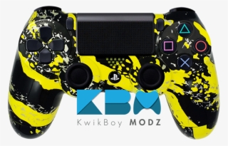 Yellow Splatter Ps4 Controller Available At Www - Free Transparent PNG ...