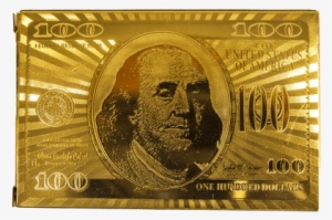 Gold Coloured Playing Cards With $100 Note Design - Coin - Free ...