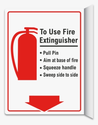 How To Use Fire Extinguisher 2-way Sign - Free Transparent PNG Download ...