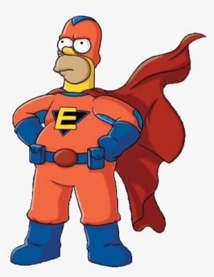 Fat Superhero Png Jpg Free Library - Homer Simpson As A Superhero ...