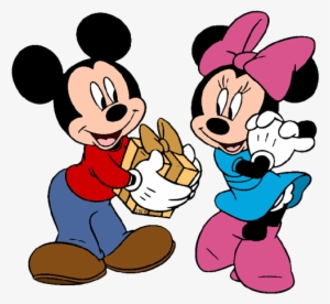 Mickey And Friends Christmas Clip Art Image - Giving A Gift Clipart ...