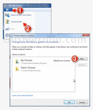 How To Include Pictures In Windows Live Photo Gallery - Free ...