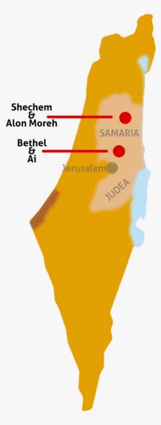 Shechem Alon Moreh Ai Bethel Map - Free Transparent PNG Download - PNGkey