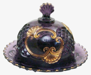 Croesus Amethyst With Gold Trim By Riverside Round - Free Transparent ...