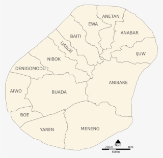 Map Of Nauru Showing Its Districts - Free Transparent PNG Download - PNGkey