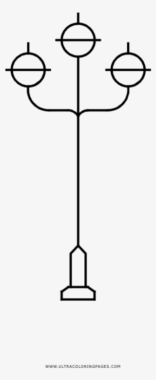 Lamp Post Coloring Page - Line Art - Free Transparent PNG Download - PNGkey