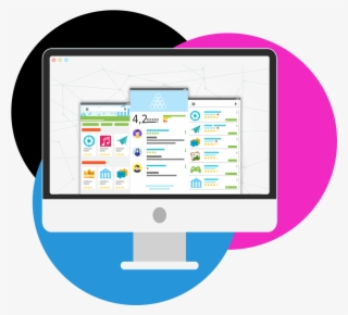 Computer Monitor Illustration - Circle - Free Transparent PNG Download ...