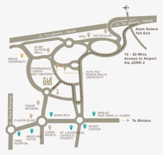 Saumata Is Located At Alam Sutera, A Smart Township - Diagram - Free ...