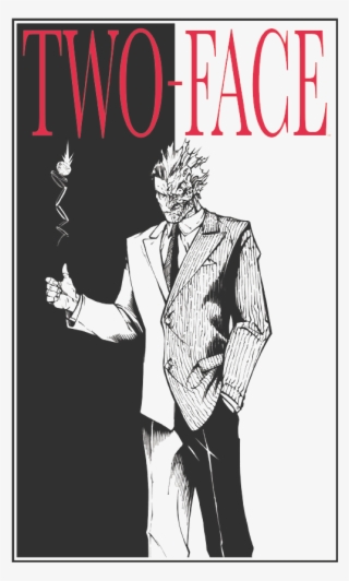 Batman And Two-face Logo - Batman Two Face Logo - Free Transparent PNG ...