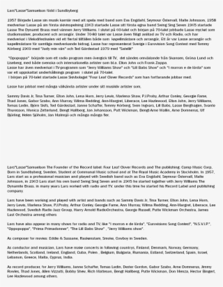 Lars"lasse"samuelson Född I Sundbyberg 1957 Började - Document - Free ...