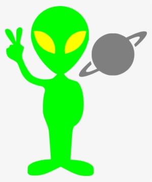 Alien Making Peace Sign Svg Clip Arts 498 X 596 Px - Free Transparent ...
