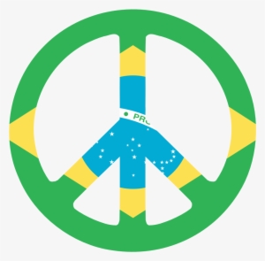 Brazil Peace Symbol Flag 3 555px 34 - Simbolo De Reciclagem Azul - Free ...