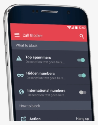 Call Blocker Screen - Smartphone - Free Transparent PNG Download - PNGkey