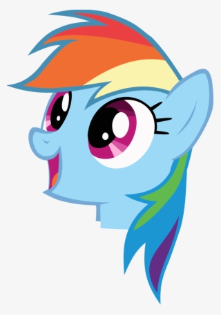 My Little Pony Clipart Head - My Little Pony Rainbow Dash Head - Free ...