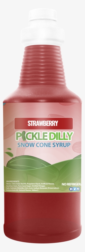 Strawberry Pickle Dilly Snow Cone Syrup - Syrup - Free Transparent PNG ...