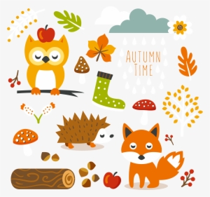 Free Cute Autumn Animal Clip Art And - Cute Free Fall Clipart - Free ...