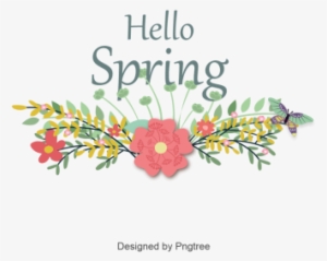 Hello Clipart Spring - Word Spring Clip Art - Free Transparent PNG ...