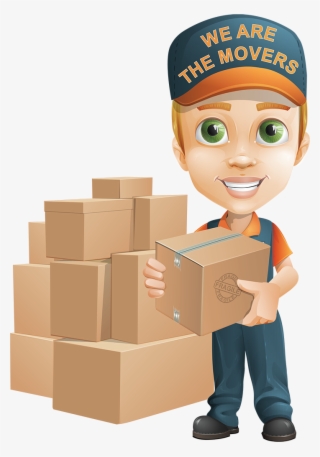 Filling The Normal Packing Boxes With Glassware Will - Cartoon Moving ...