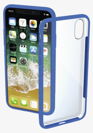 "frame" Cover For Apple Iphone X, Transparent/blue - Iphone Xr - Free ...