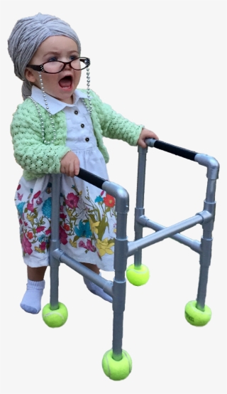 Old Lady With A Walker - Grandma With Walker Meme - Free Transparent ...