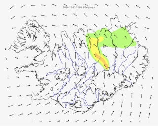 This Map Shows The Distribution Of So2, Volcanic Ash - Íslandskort ...